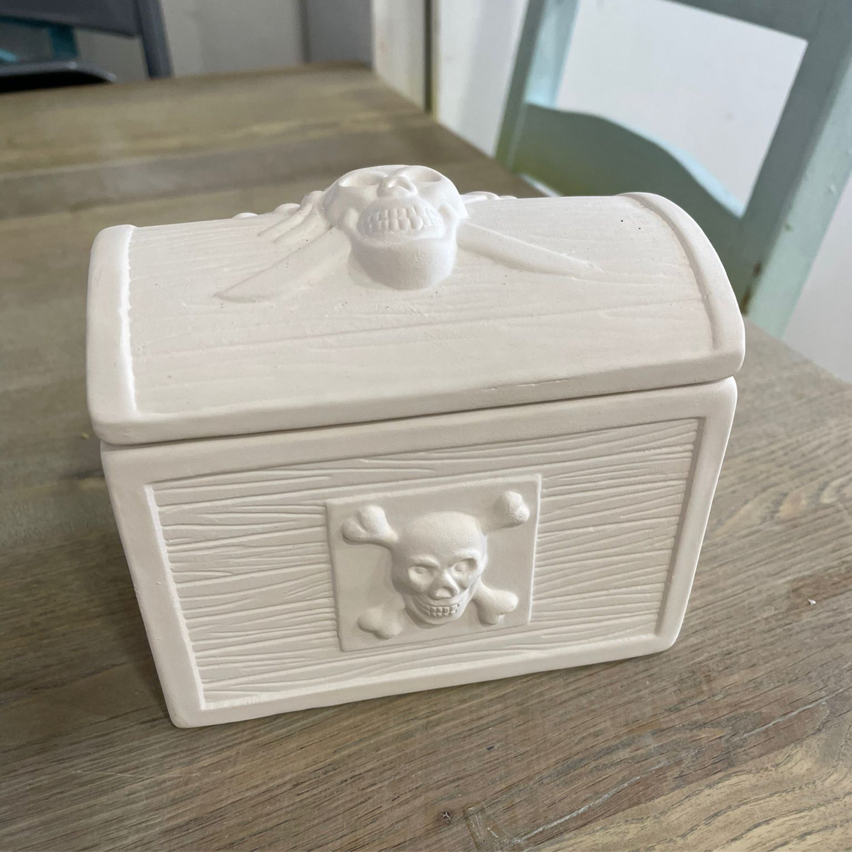 Box Pirate Treasure Trunk Fired Frog Pottery Cafe