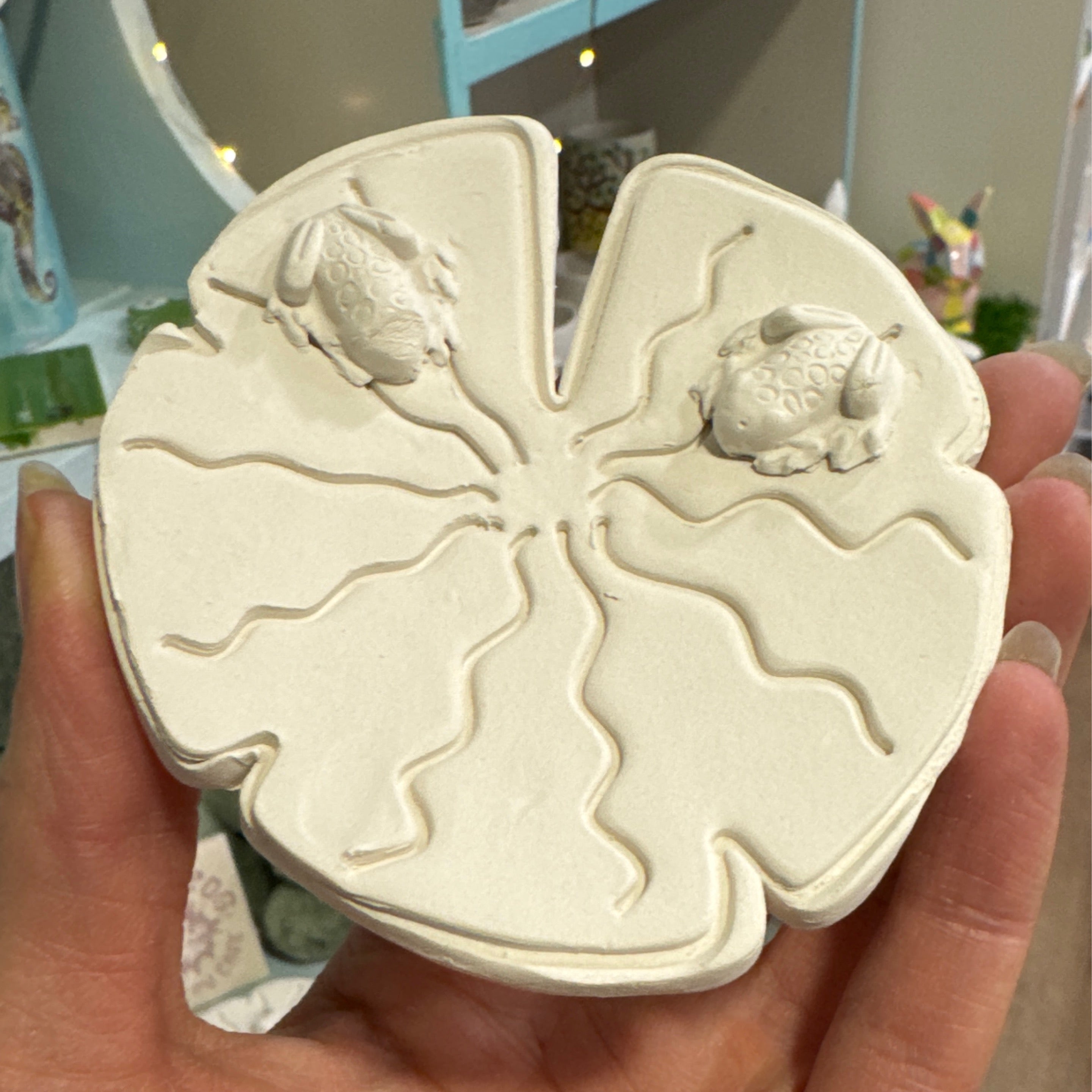Lily pad trinket dishes *handmade by Fired Frog * | Fired Frog Pottery Cafe