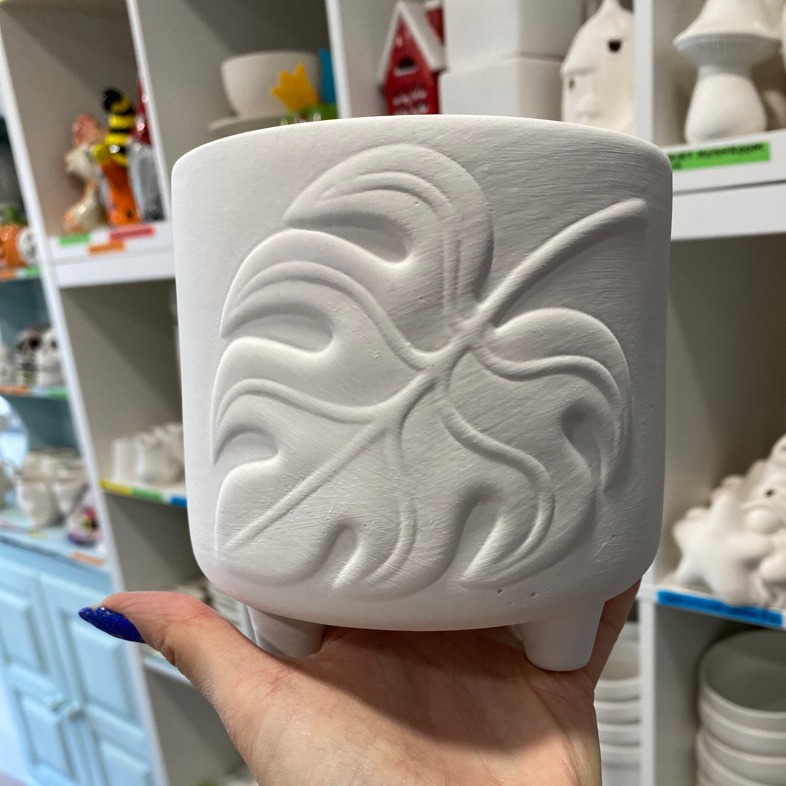 Planter - Monstera Container | Fired Frog Pottery Cafe