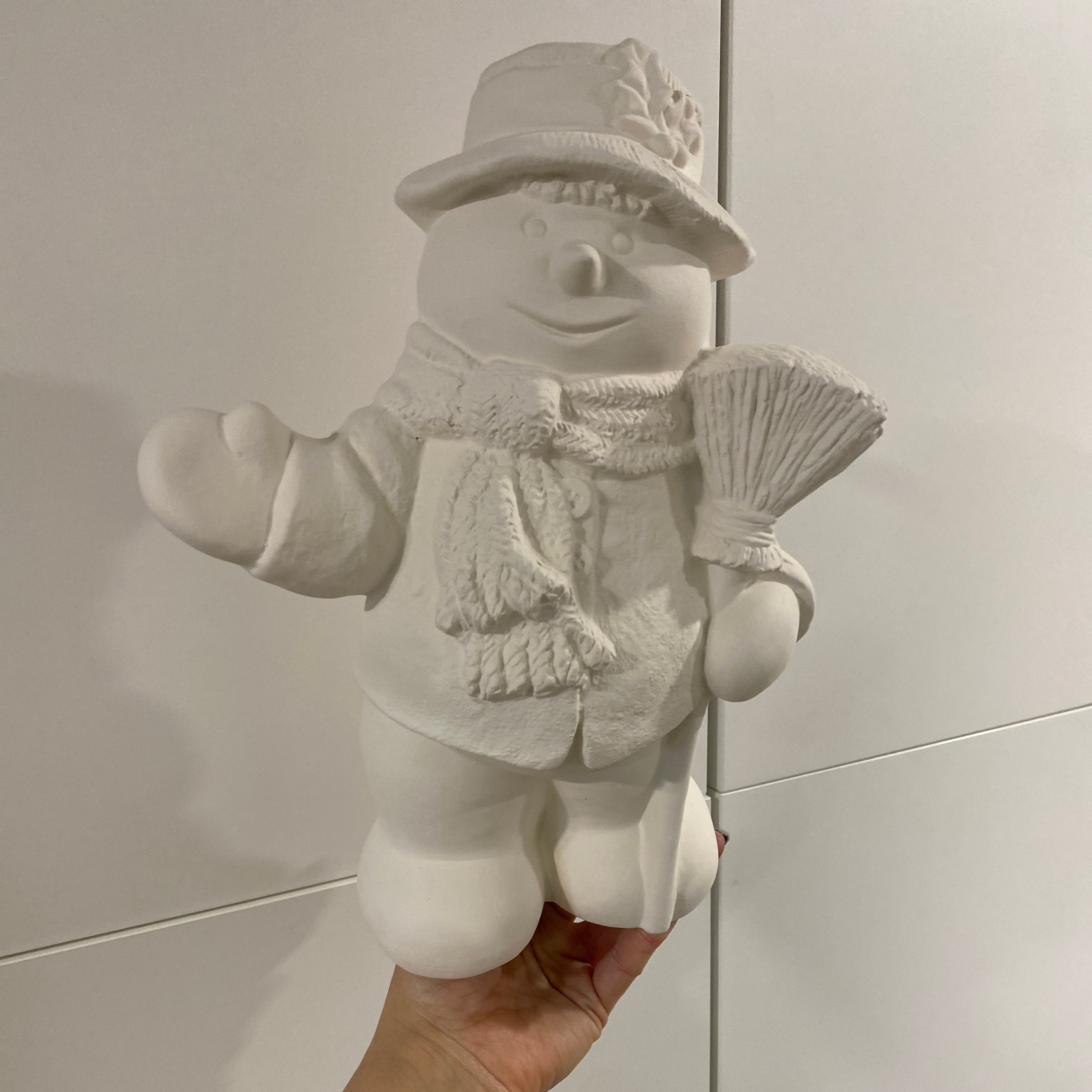 Snowman (Large) | Fired Frog Pottery Cafe