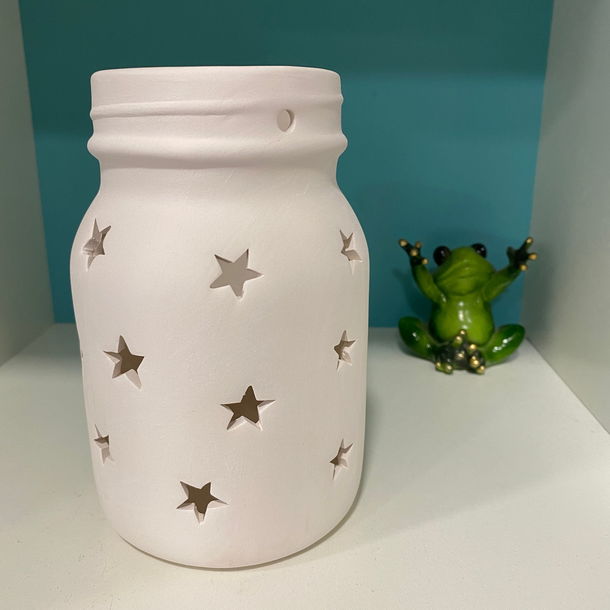 Star Jar Lantern (Standard) | Fired Frog Pottery Cafe