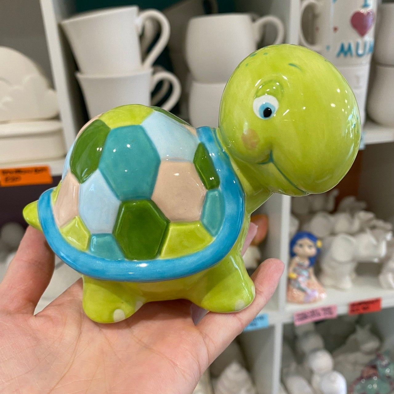 Money Box - Tortoise Bank | Fired Frog Pottery Cafe