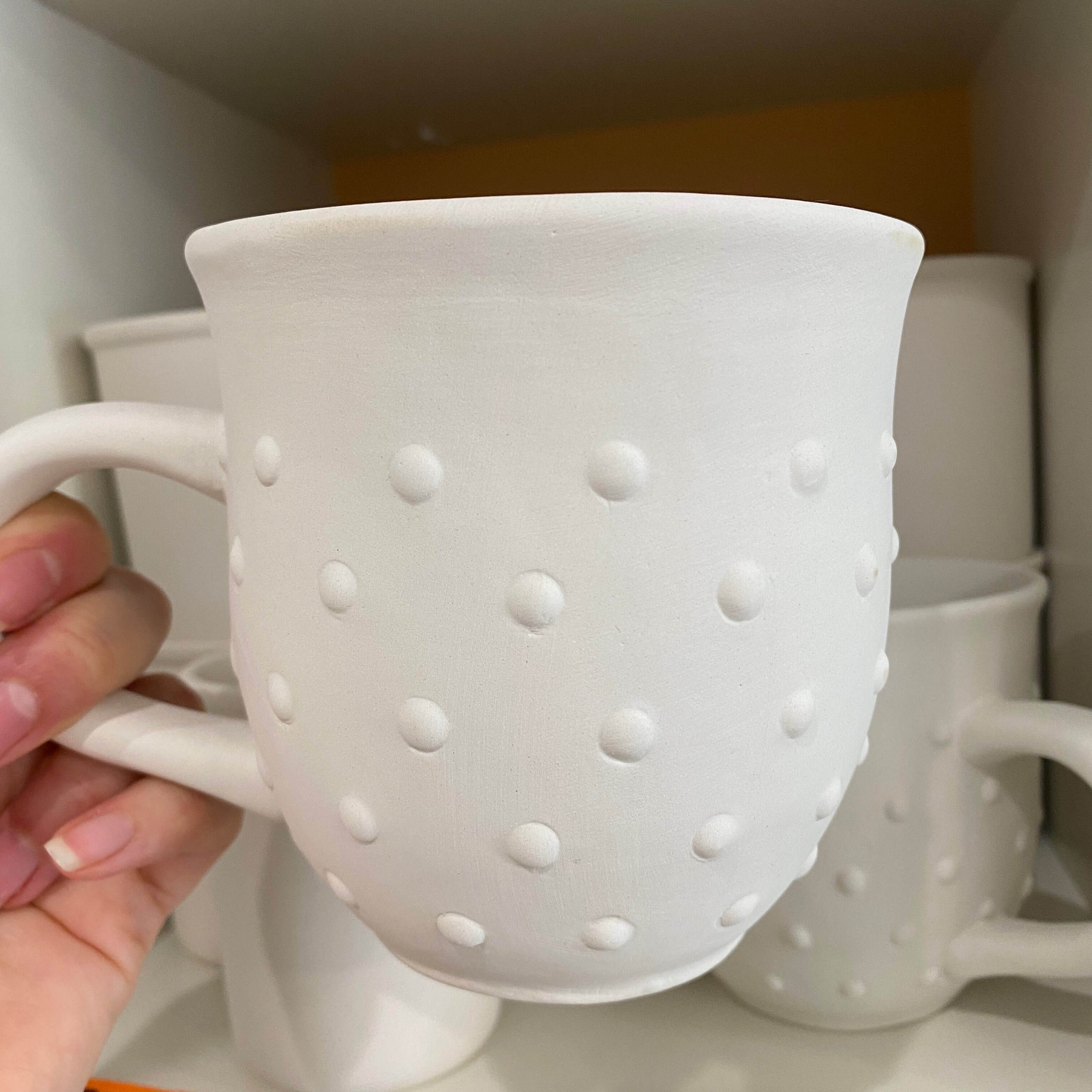 Mug - Hobnail Spotty | Fired Frog Pottery Cafe