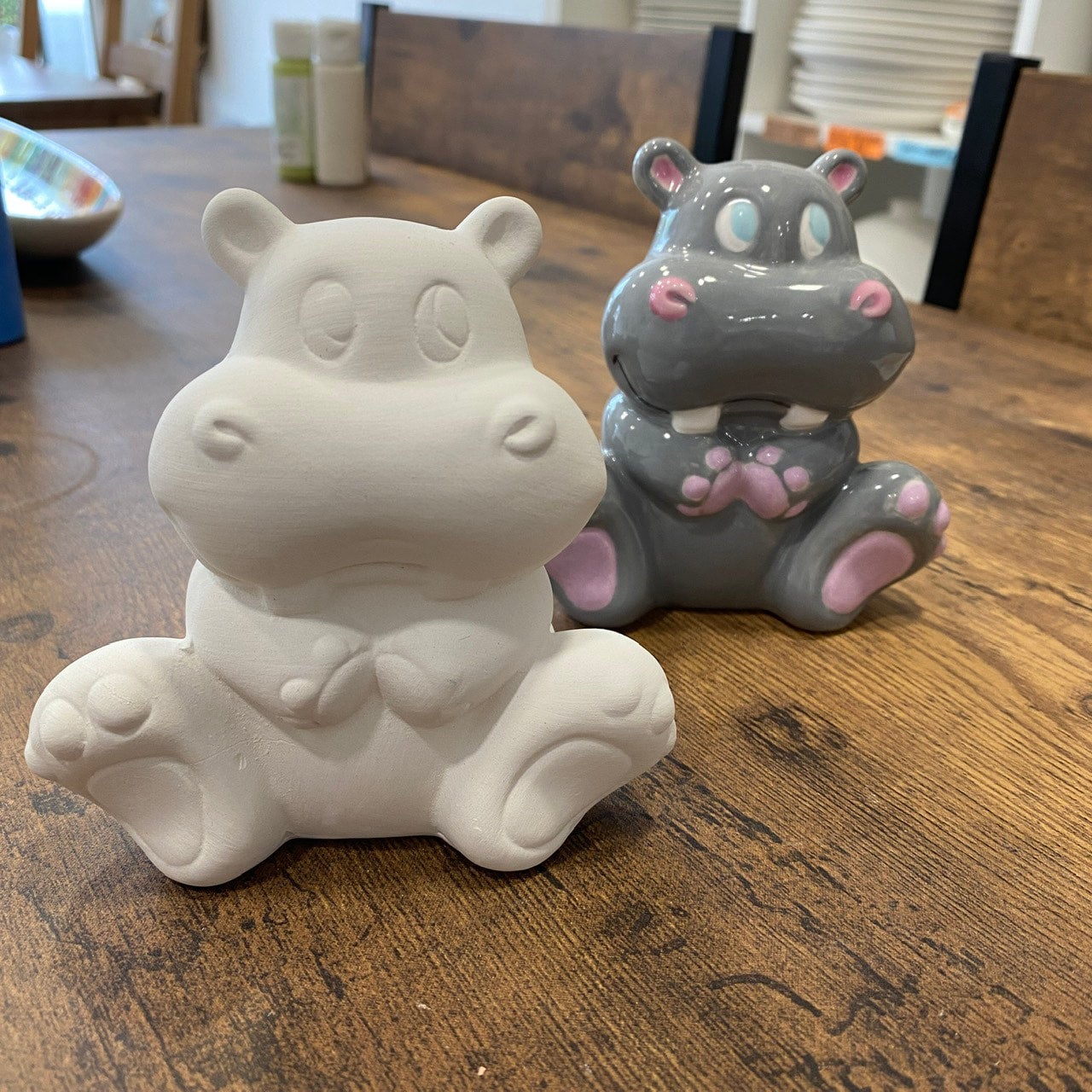 Hilda hippo | Fired Frog Pottery Cafe