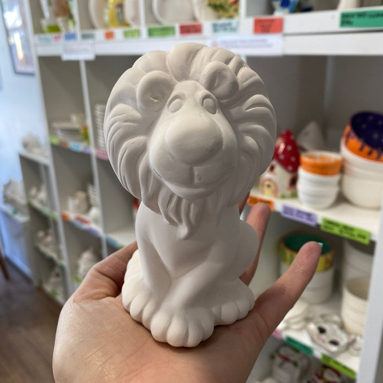Z - Lion Party Animal | Fired Frog Pottery Cafe