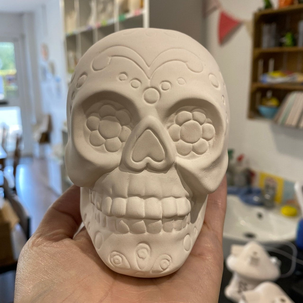 Sugar Skull (Party Animal) | Fired Frog Pottery Cafe