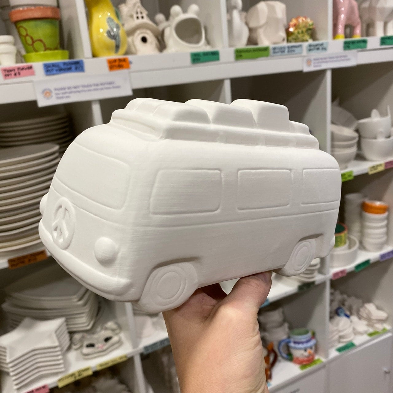 Money Box - Hippie Surfer Van | Fired Frog Pottery Cafe